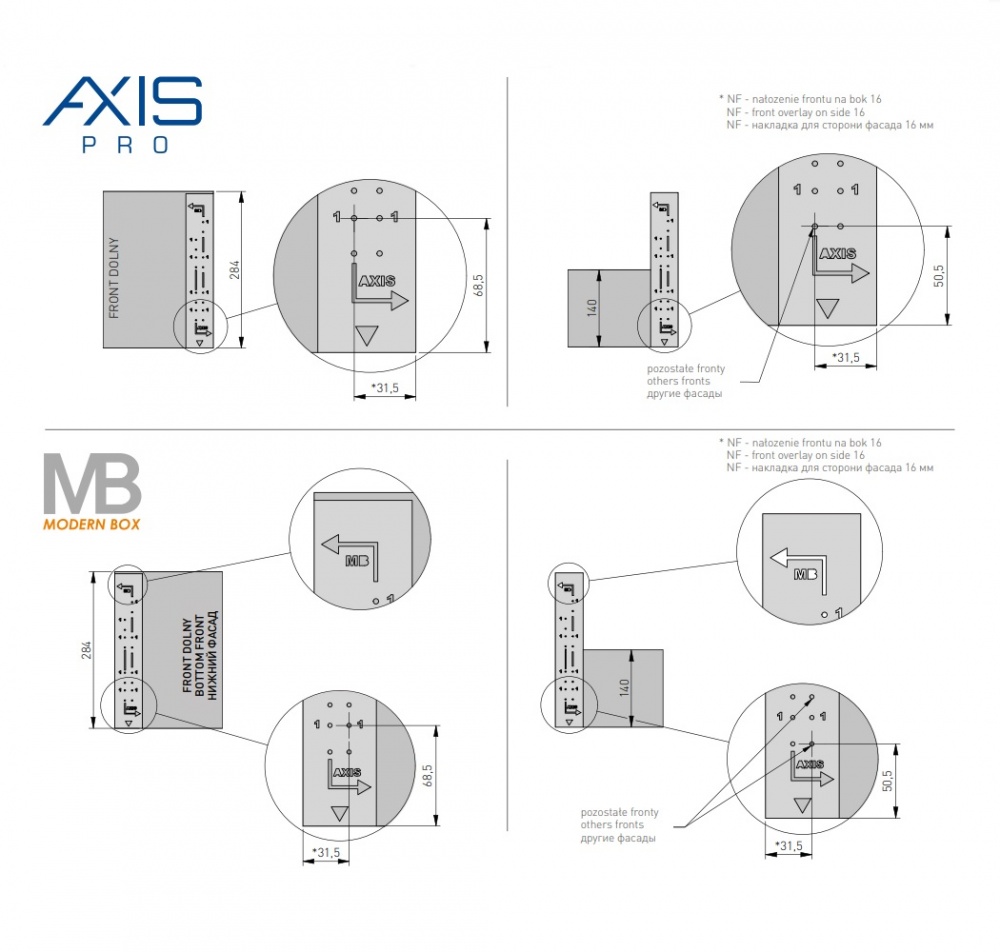 Drilling Template for MB and AxisPro Drawers - solmer.co.uk